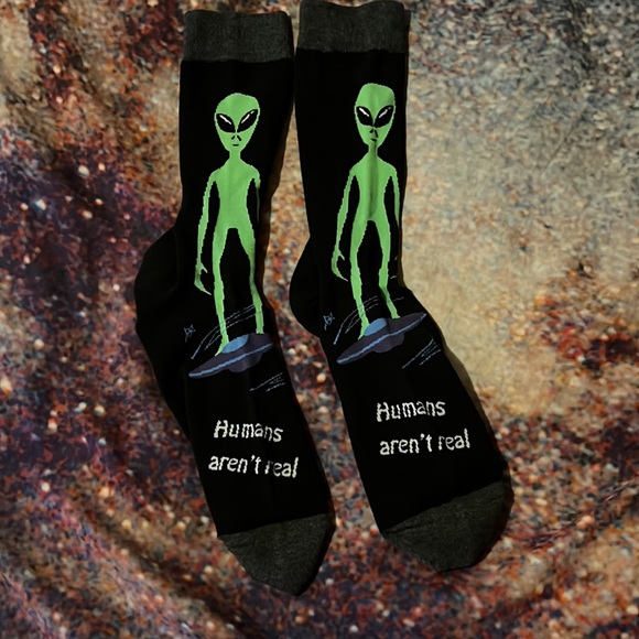 Underwear & Socks | Aliens Ufos Humans Arent Real High Socks | Poshmark